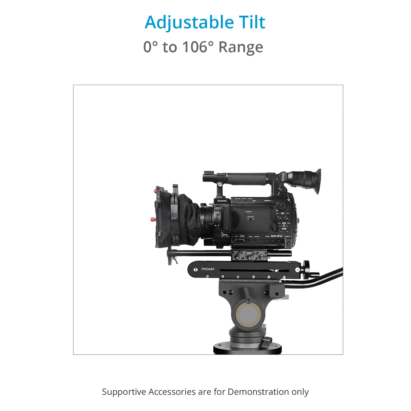 MicroTilt Wedge Camera Plate | Auto-Lock Tilt, | Proaim