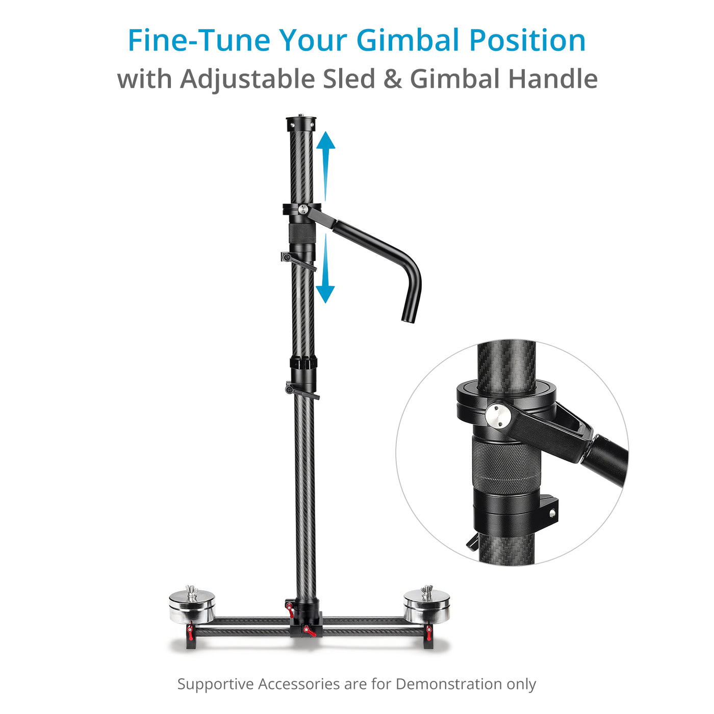 Flycam G-Axis 6000 Gimbal Support/Monopod Sled for Vest/Arm Stabilizer ...