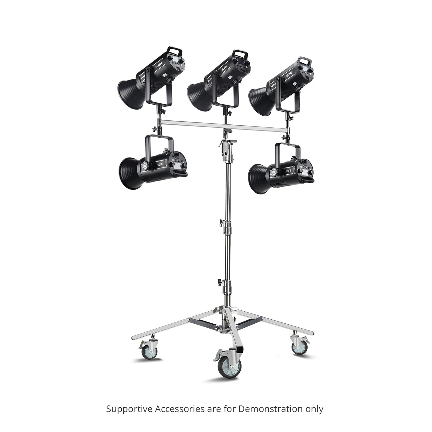 Proaim 6.2’ Low Ninja Double Riser Rolling Stand for Lighting Fixtures