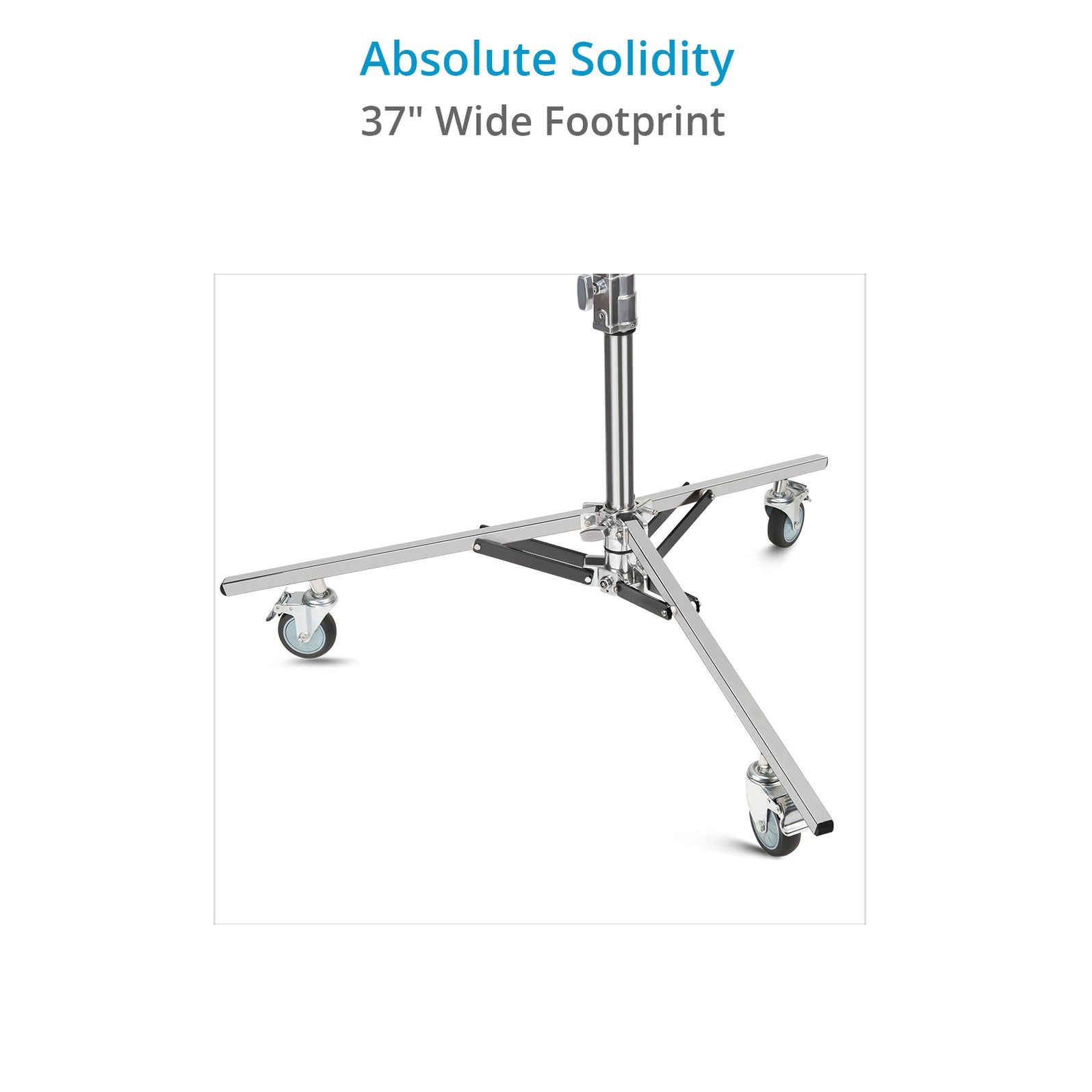 Proaim 6.2’ Low Ninja Double Riser Rolling Stand for Lighting Fixtures