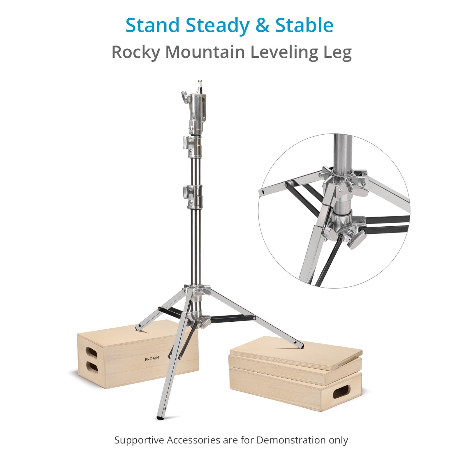 6.7ft Low Ninja Power Stand for Lighting Fixtures & | Proaim