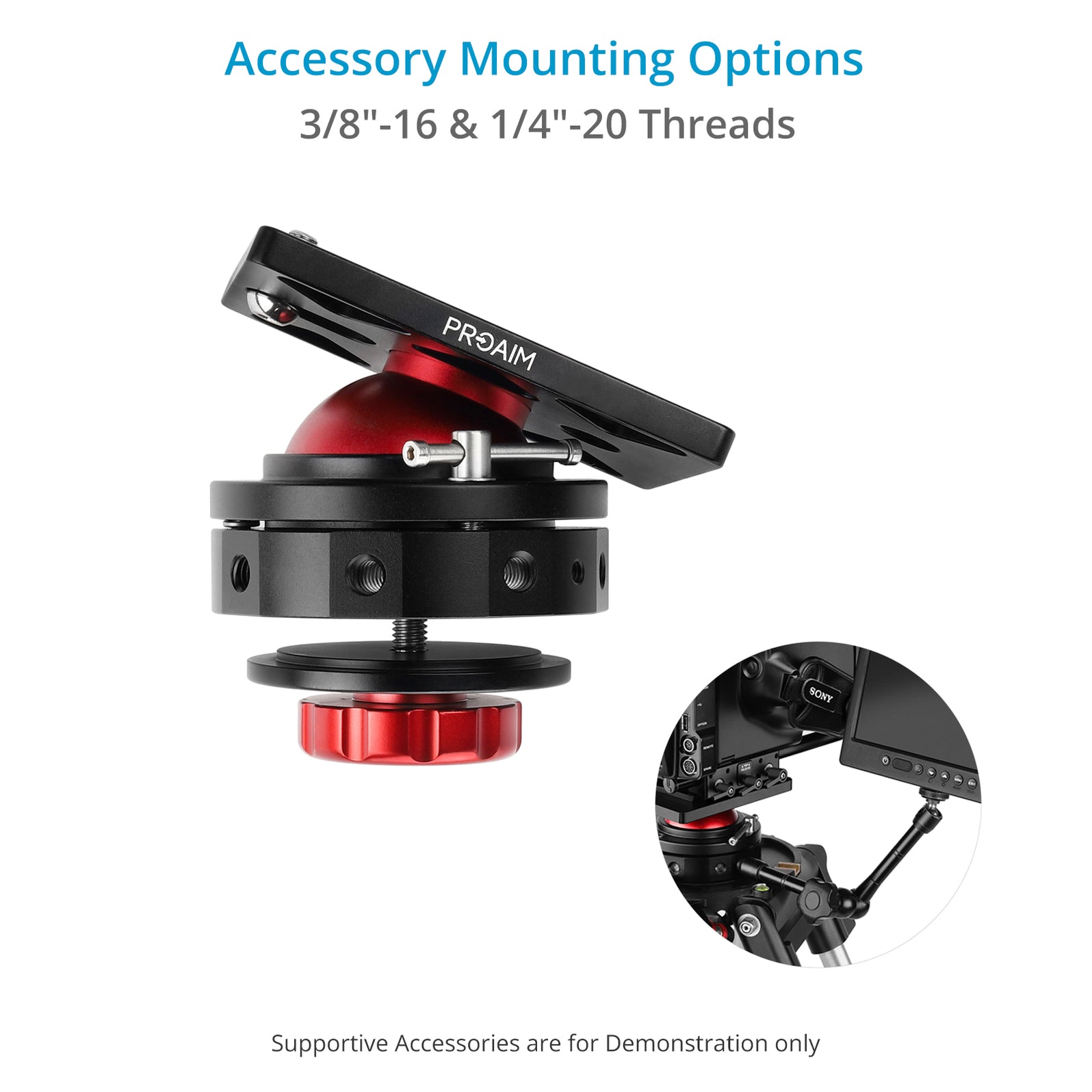 Camera Support Leveling Base – Mitchell & 3/8” Base | Proaim