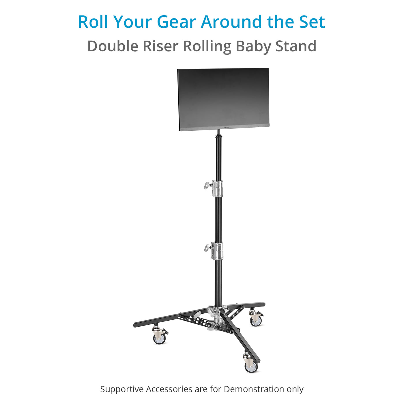 Proaim 6.16ft Double Riser Rolling Monitor Stand