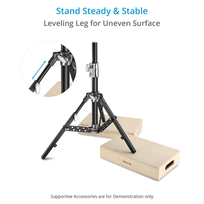 Proaim 6.16ft Double Riser Rolling Monitor Stand with 5/8” Mount