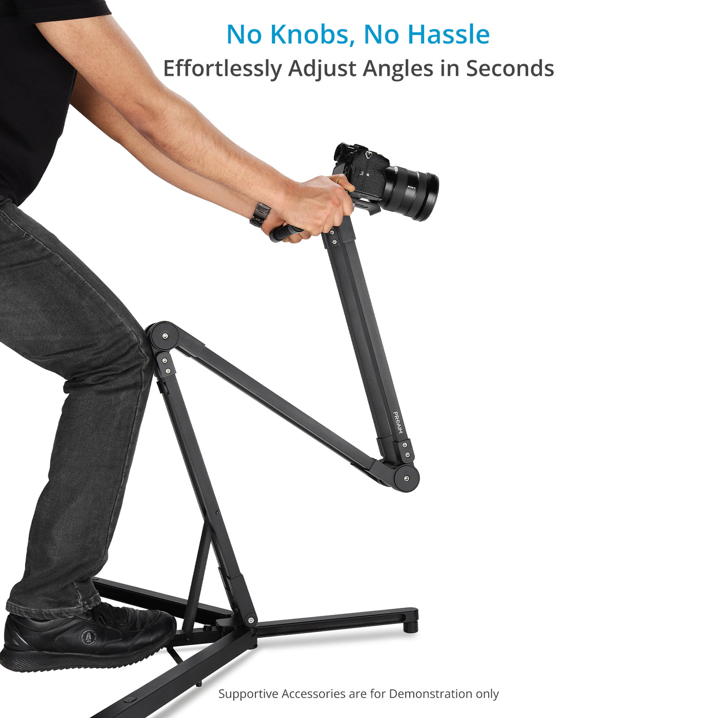 Proaim Flexlift Folding Camera Stand for Videographers & Content Creators