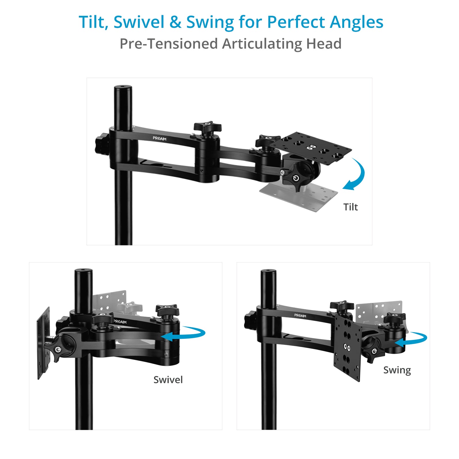 Monitor Articulated Arm for Video Camera Cart | | Proaim