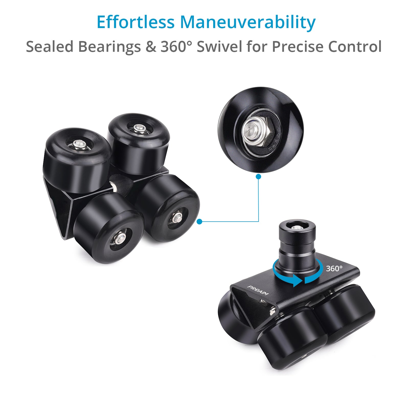 Track Wheel Set for Anchor Studio Camera Tripod | Proaim