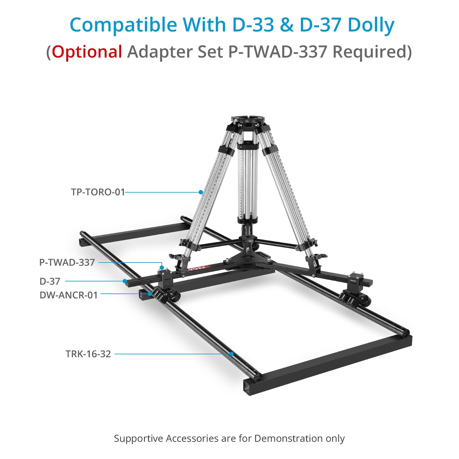 Track Wheel Set for Anchor Studio Camera Tripod | Proaim
