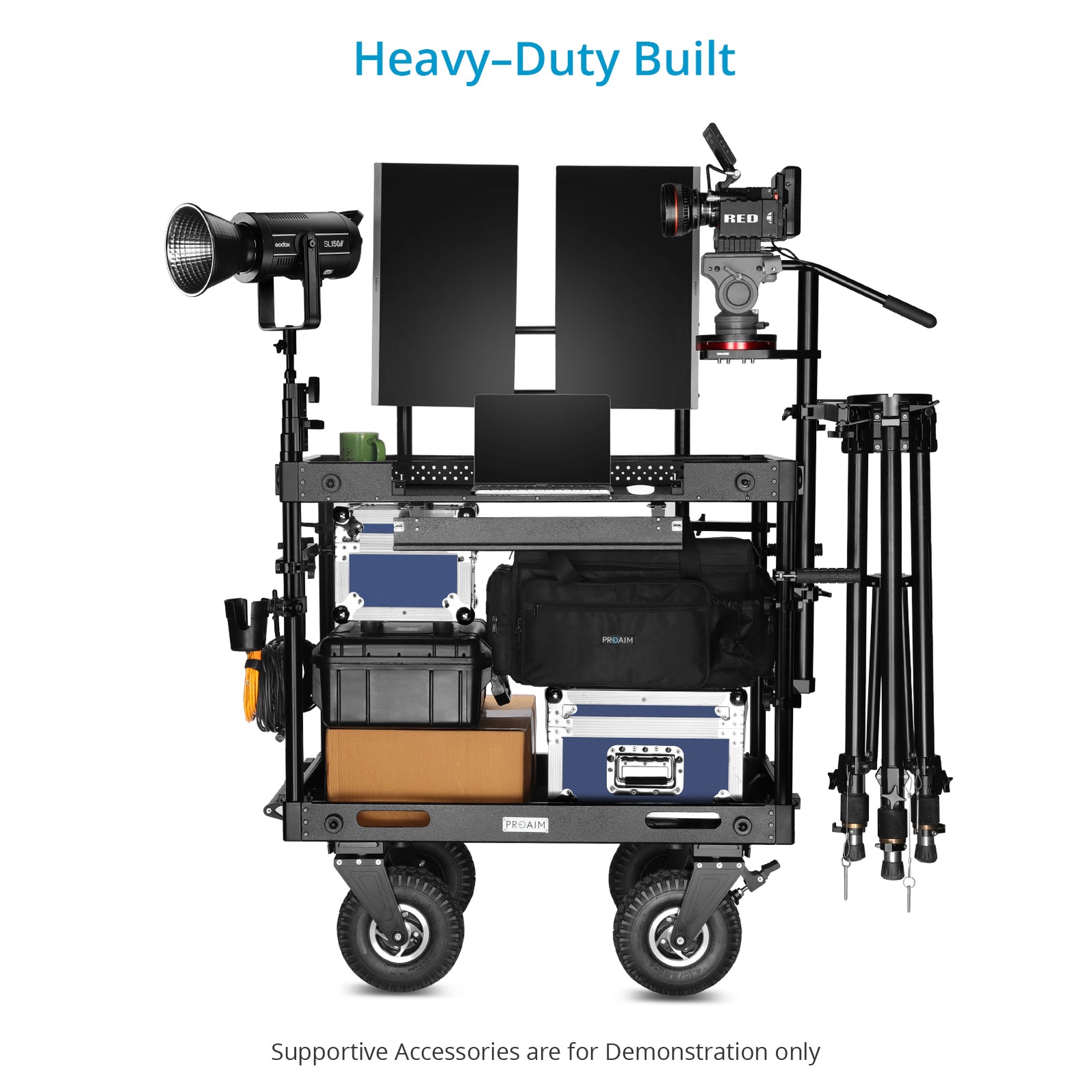 Victor Pro Video Production Camera Cart | Proaim