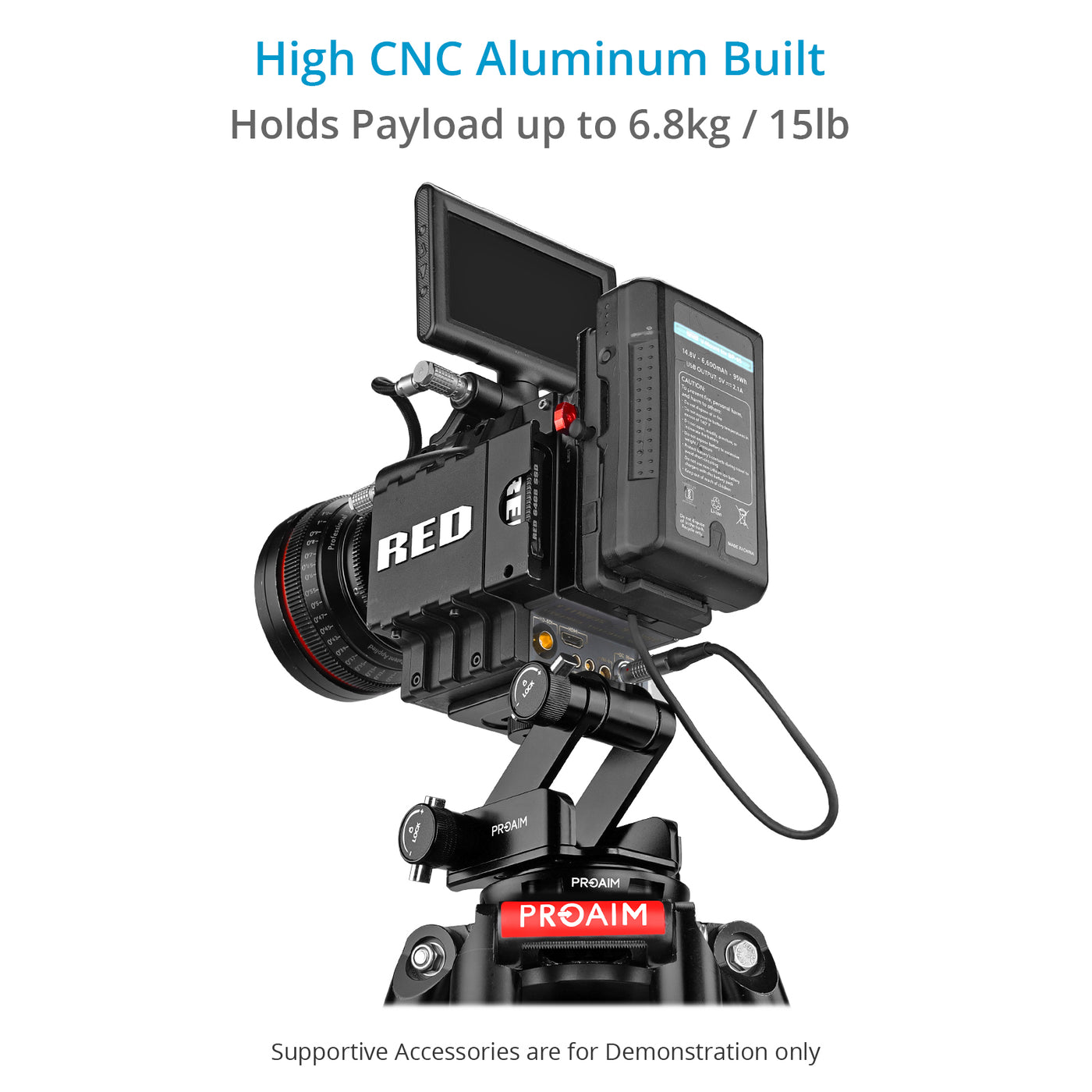 Z-Tilt Camera Head (Pan-Tilt) | 6.8kg/15lb Payload | Proaim