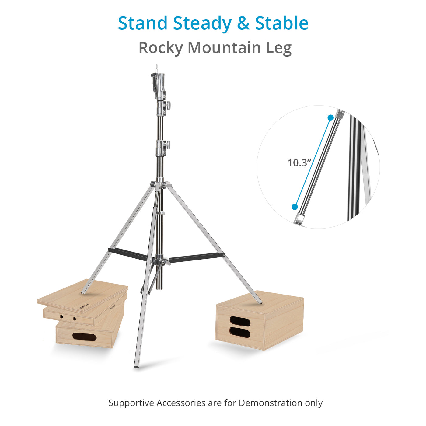 Proaim 11.3’ Ninja Double Riser Combo Stand for Lighting Fixtures & Gr