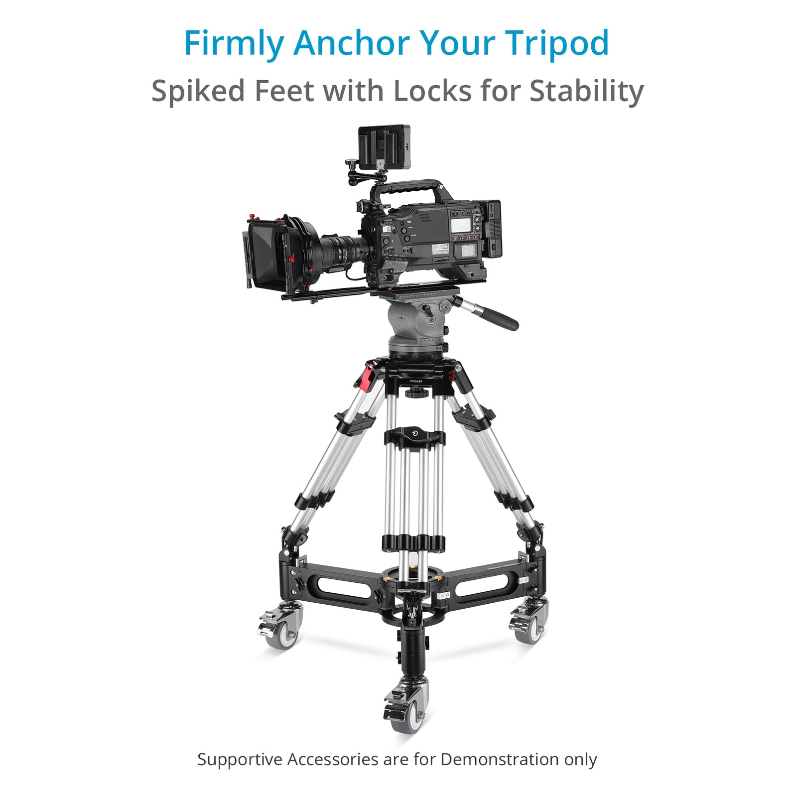 Proaim Marcus Camera Dolly with Mitchell & Euro Base