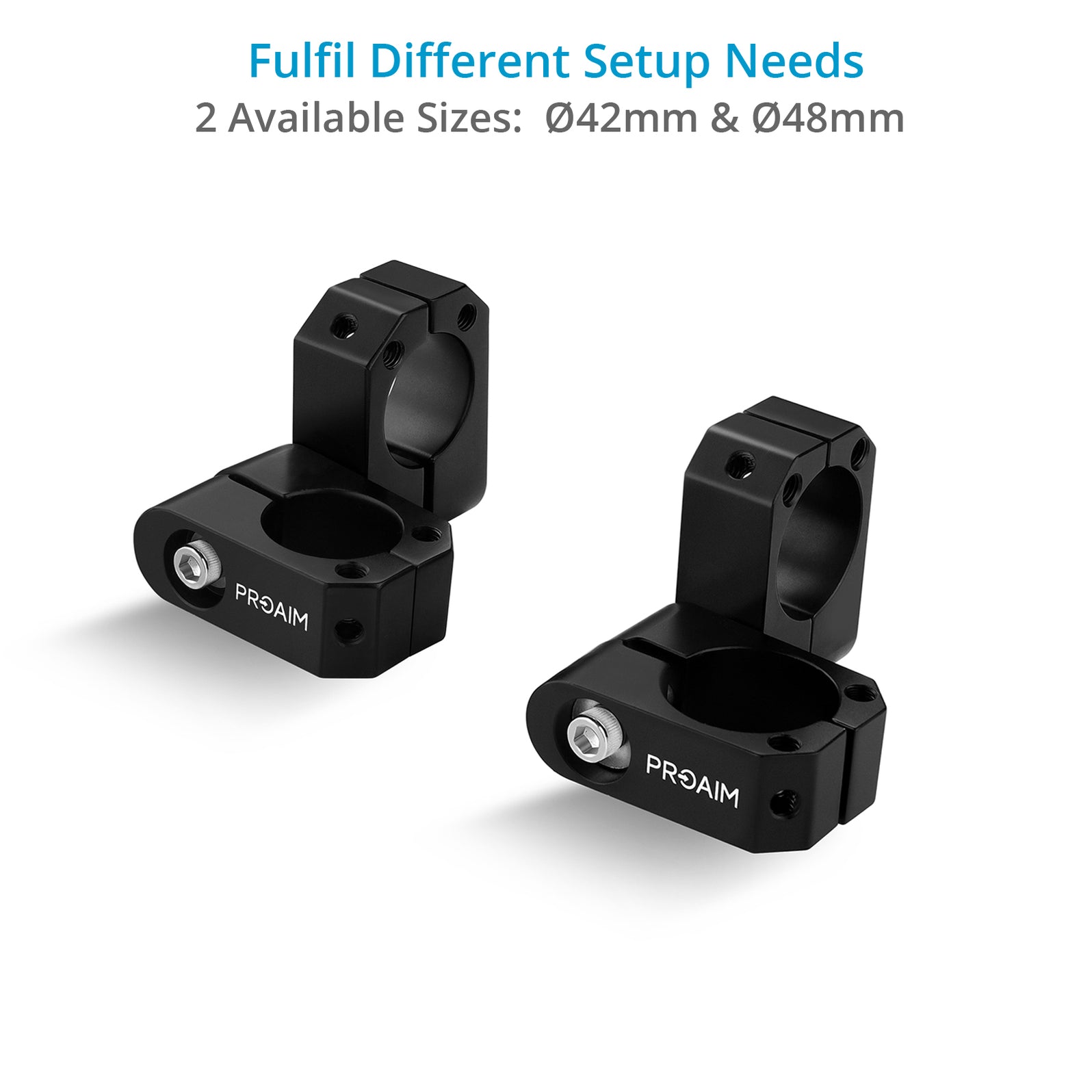 Proaim Dual 360° Rotating Speed Rail Clamp fr Camera Rigs