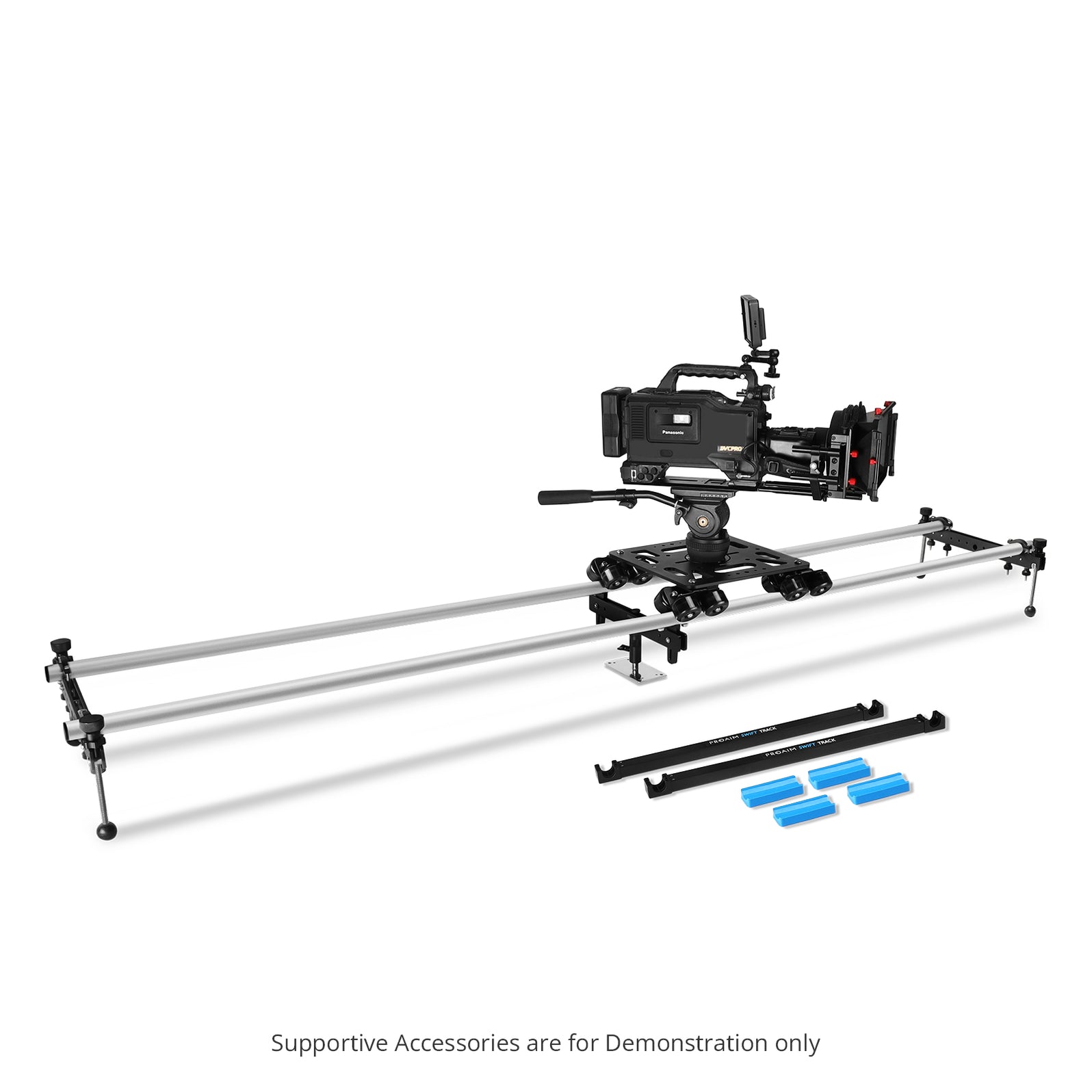 PROAIM 12ft Straight Aluminum Camera Dolly Track, ⌀ 32mm