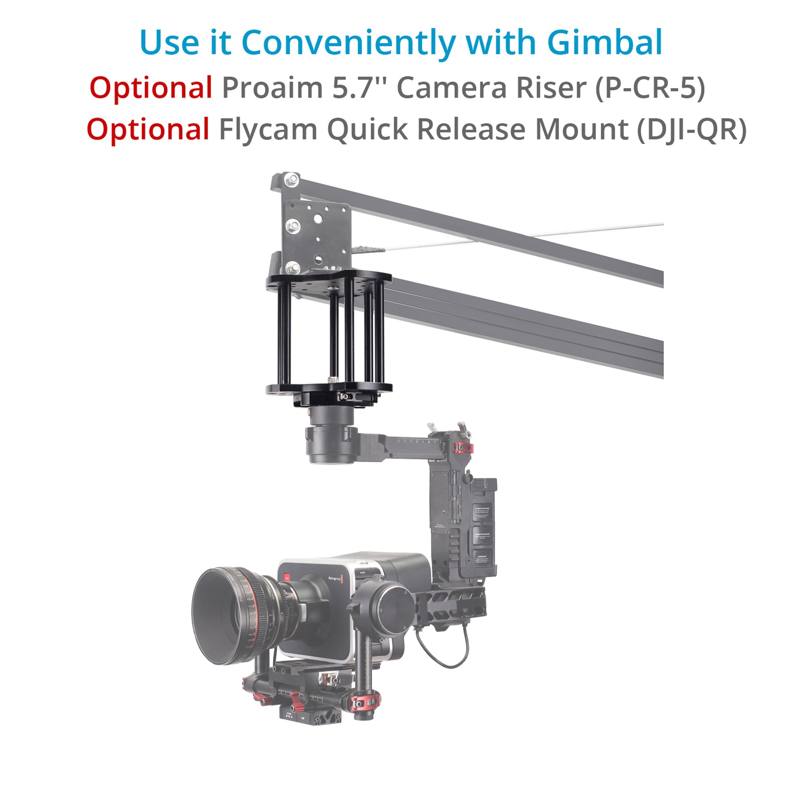 18ft Camera Crane Jib with Stand for Gimbals, | Proaim