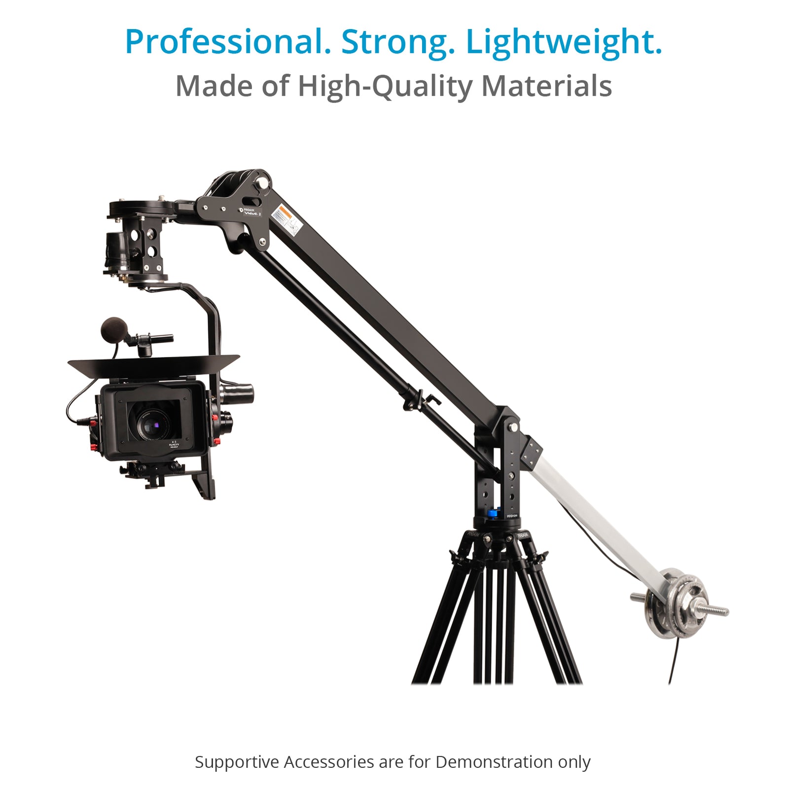 Proaim 7' Wave-2 Camera Jib Crane Pan Tilt Dolly Stand