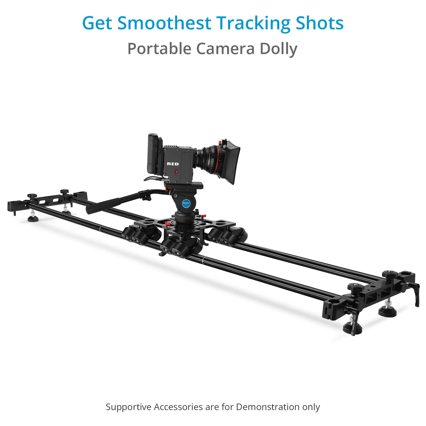 Breeza Pro Camera Dolly w Track | Mitchell, 75mm, | Proaim