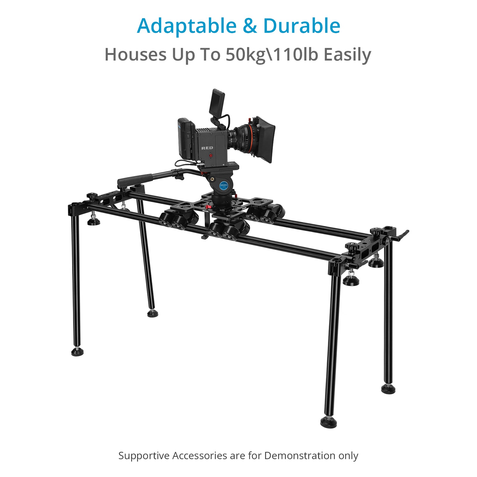 Breeza Pro Camera Dolly w Track | Mitchell, 75mm, | Proaim