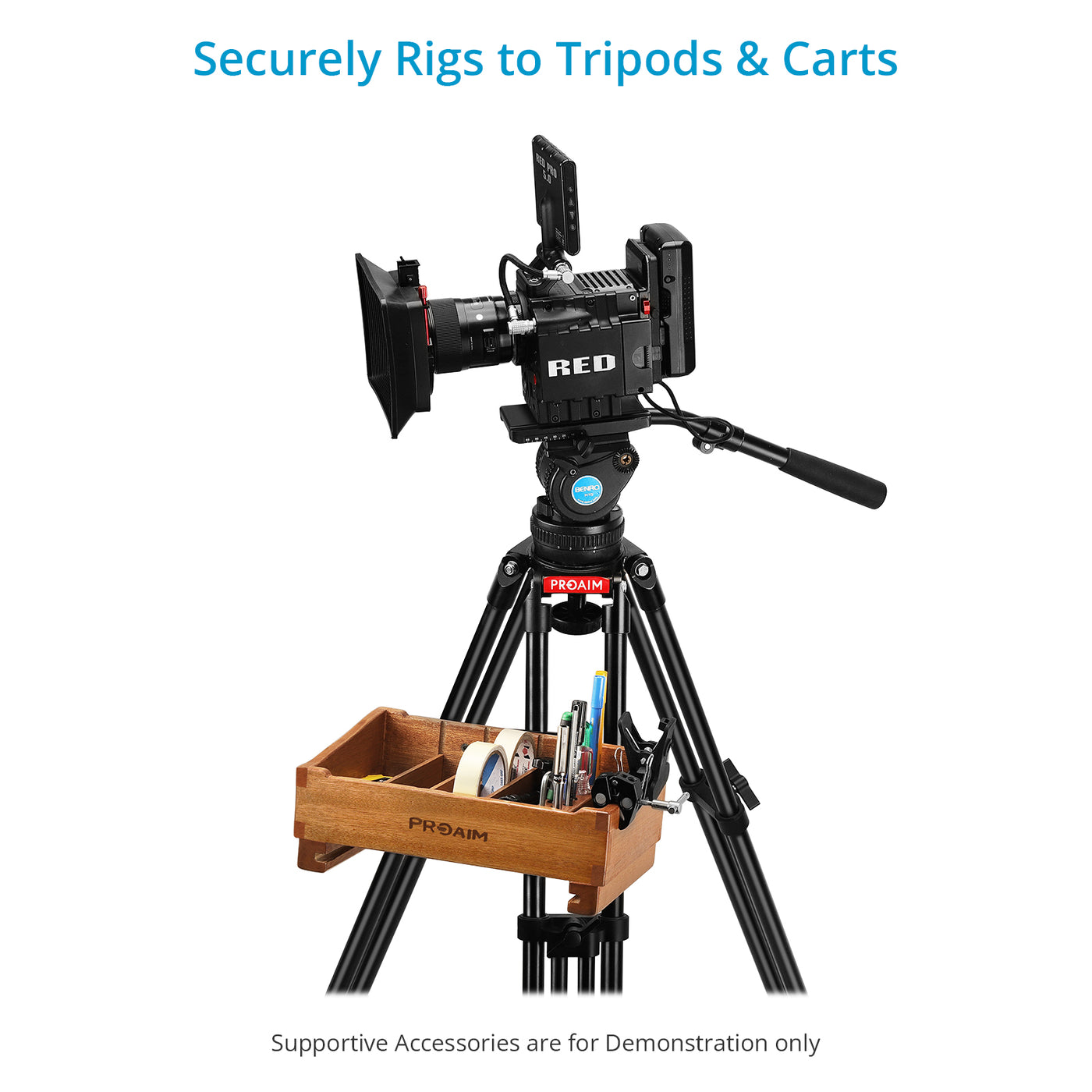 Proaim Camera Assistant Front Wooden Box for Accessories