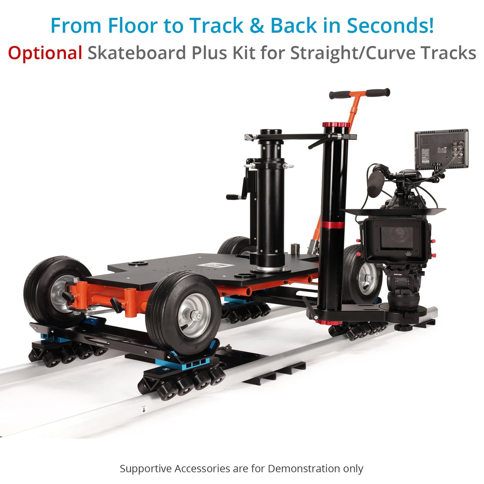 Quad-4 Pro Cinema Dolly & Bazooka Camera Slider | Proaim