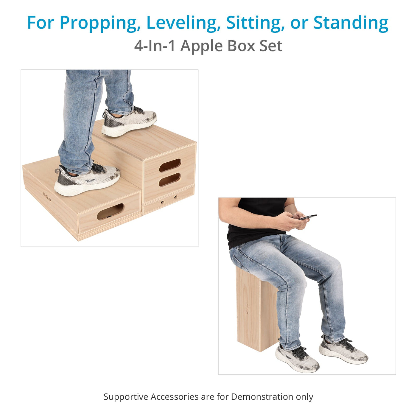 Proaim 4 Apple Boxes set for Studio/Film Set/Photography