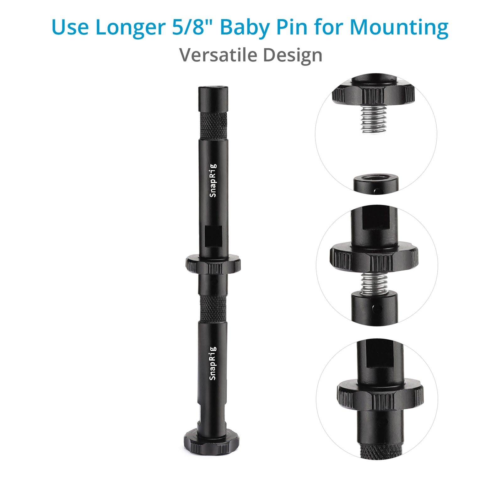 Proaim SnapRig Baby Pin Set with 3/8" Male/Female Threads