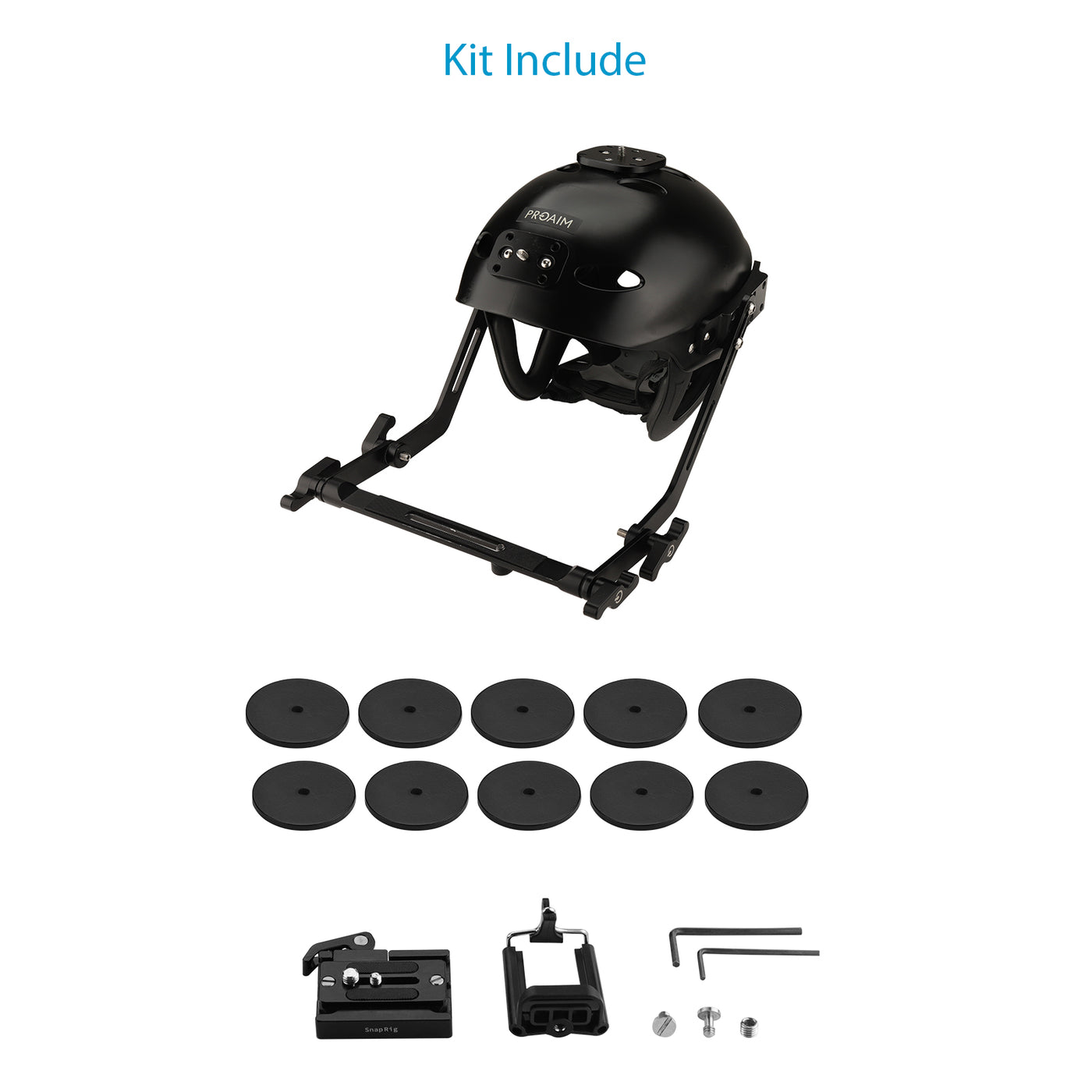 Proaim Surfer Helmet Rig for DSLR Camera/Smartphone