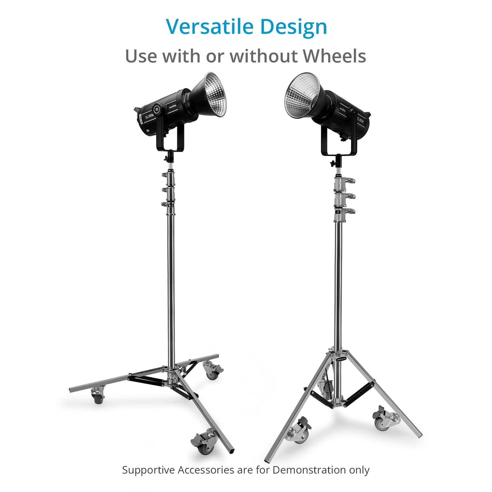 Proaim Baby 5/8" Jr. Triple Riser Roller Stand w Wheels